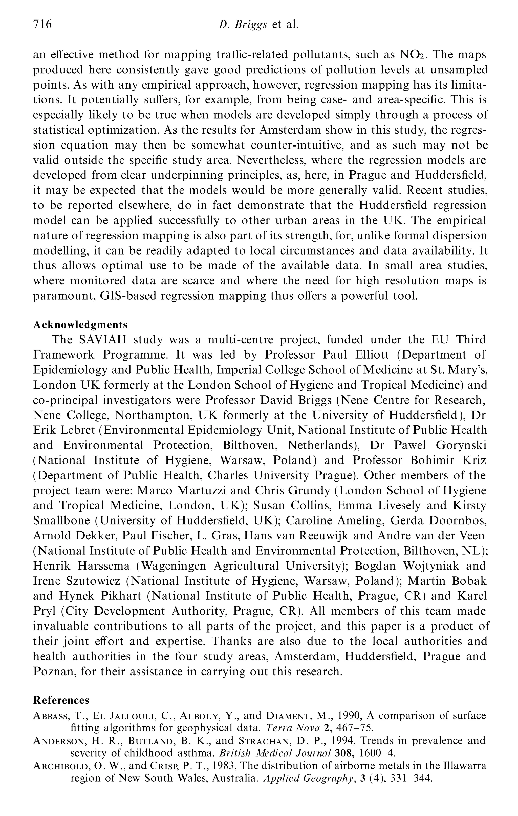 Mapping Urban Air Pollution Using Gis A Regression Based Approach Pdf