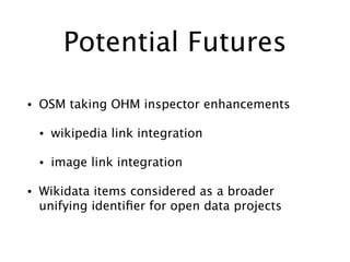 Linking Wikimedia and OpenStreetMap | PPT