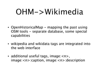 Linking Wikimedia and OpenStreetMap | PPT