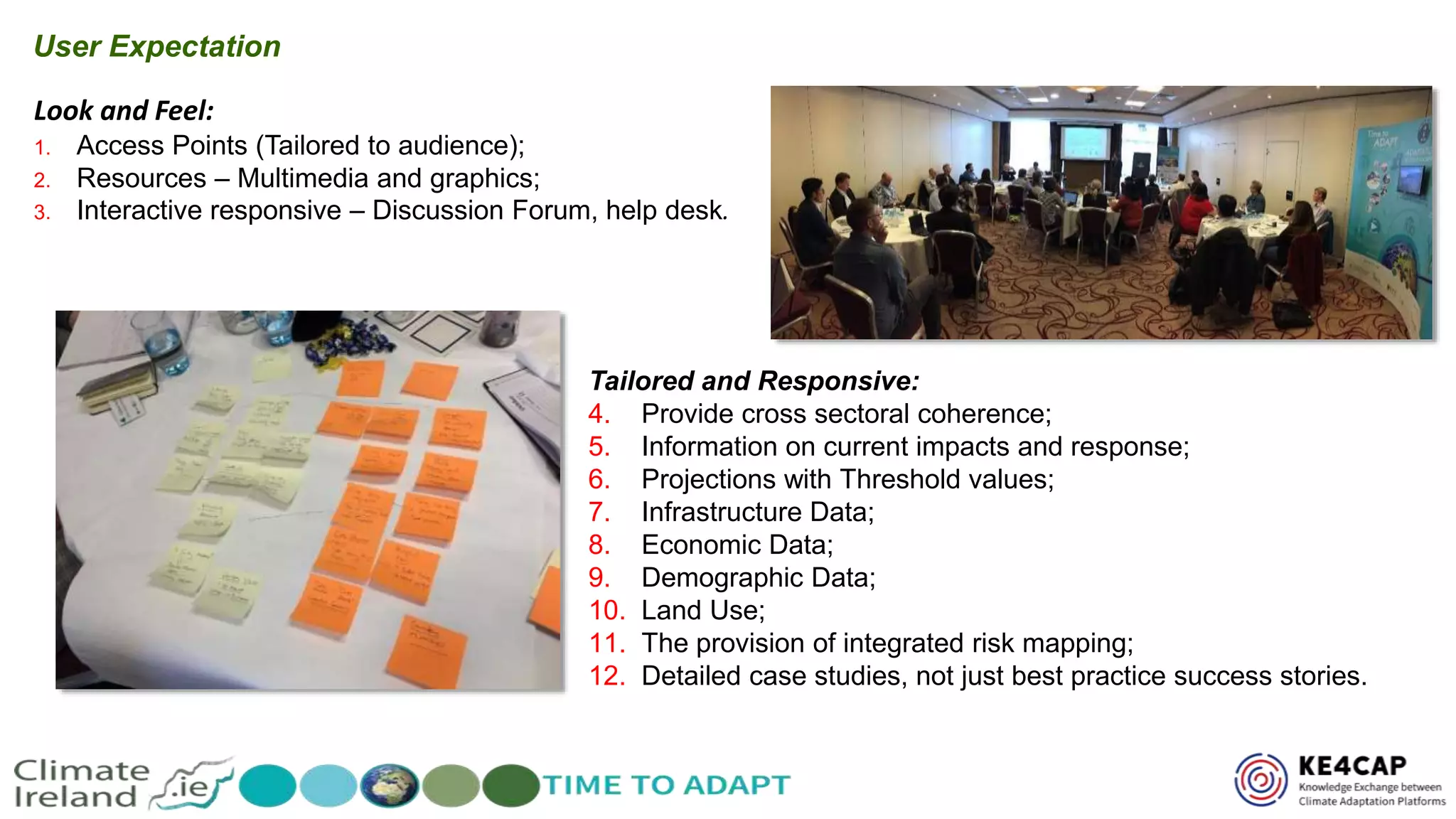 Mapping user expectations to current climate adaptation support ...