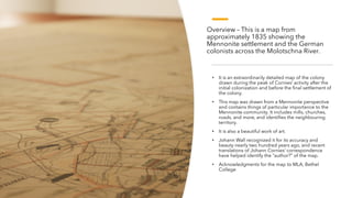 1835 Mennonite Map Restoration | PPT