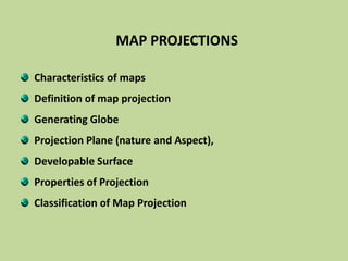 Map projection | PPT | 3-D Graphics | Computer Software and Applications