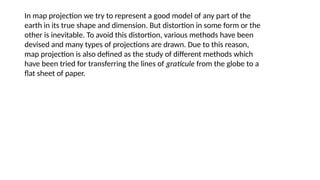 MAP PROJECTION.pptx remote sensing gis globe | PPTX