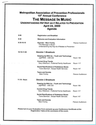 MAPP Substance Abuse Prevention Conference 2009 | PDF