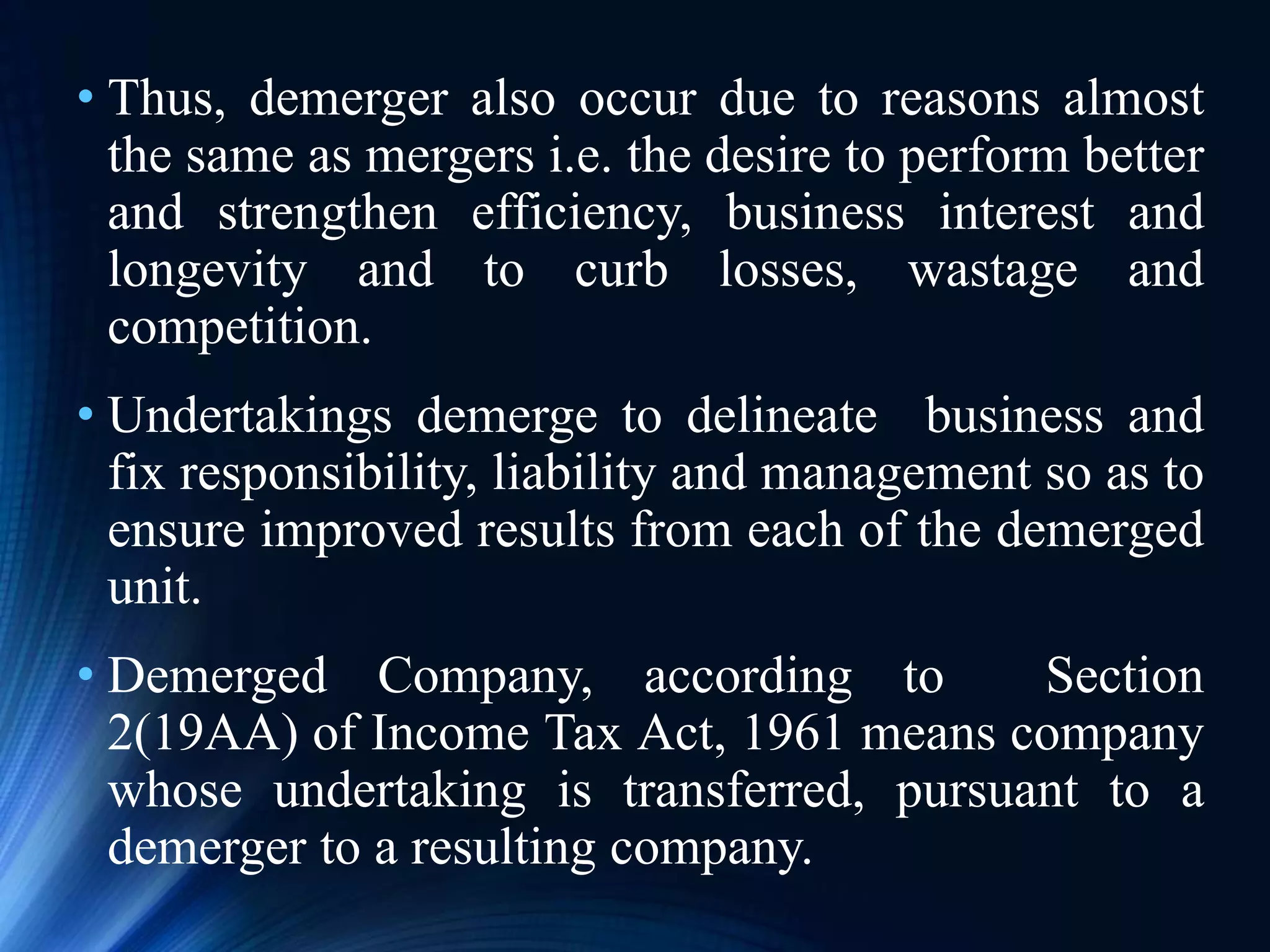 DEMERGER OF COMPANY | PPTX