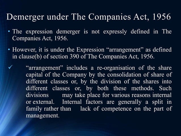 DEMERGER OF COMPANY | PPTX