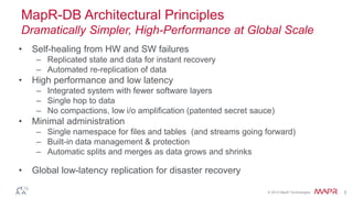 MapR-DB – The First In-Hadoop Document Database | PPTX