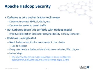 Securing Hadoop - MapR Technologies | PPT