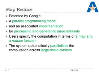 MapReduce : Simplified Data Processing on Large Clusters | PPTX