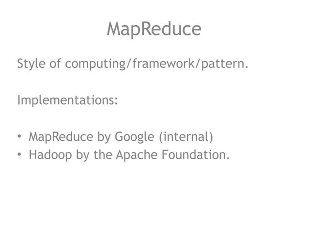 MapReduce and the New Software Stack | PPT