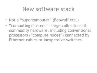 MapReduce and the New Software Stack | PPT