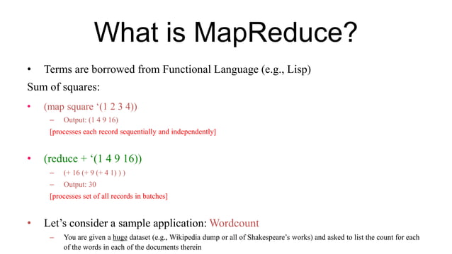 Mapreduce Ppt Big Data Computing Fall 2014 Indranil Guptappt
