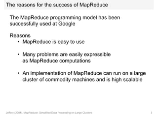MapReduce: Simplified Data Processing On Large Clusters | PPT