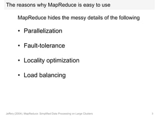 MapReduce: Simplified Data Processing On Large Clusters | PPT