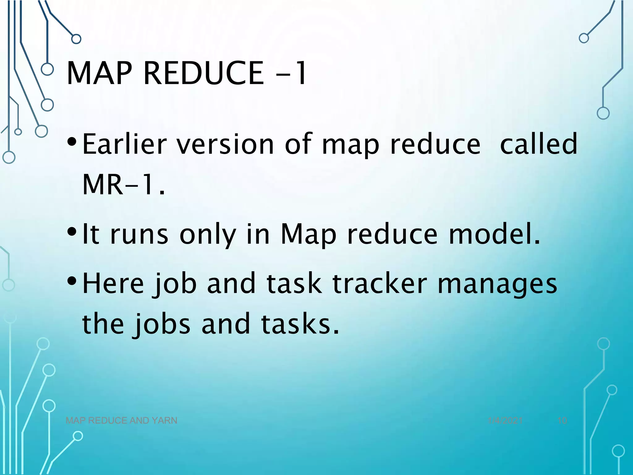 Map reduce team and yarn | PPT