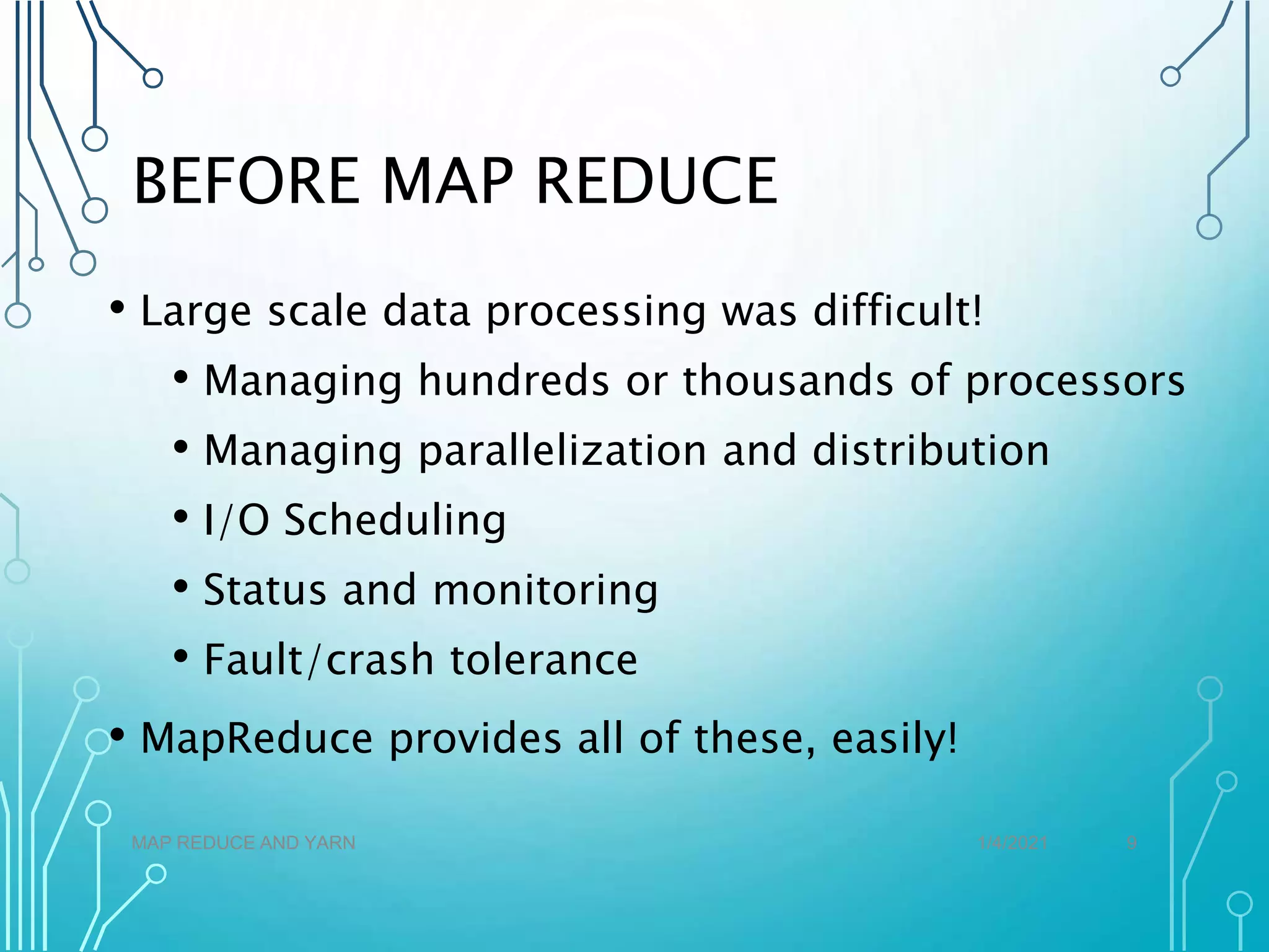Map reduce team and yarn | PPT