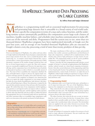Mapreduce2008 cacm | PDF