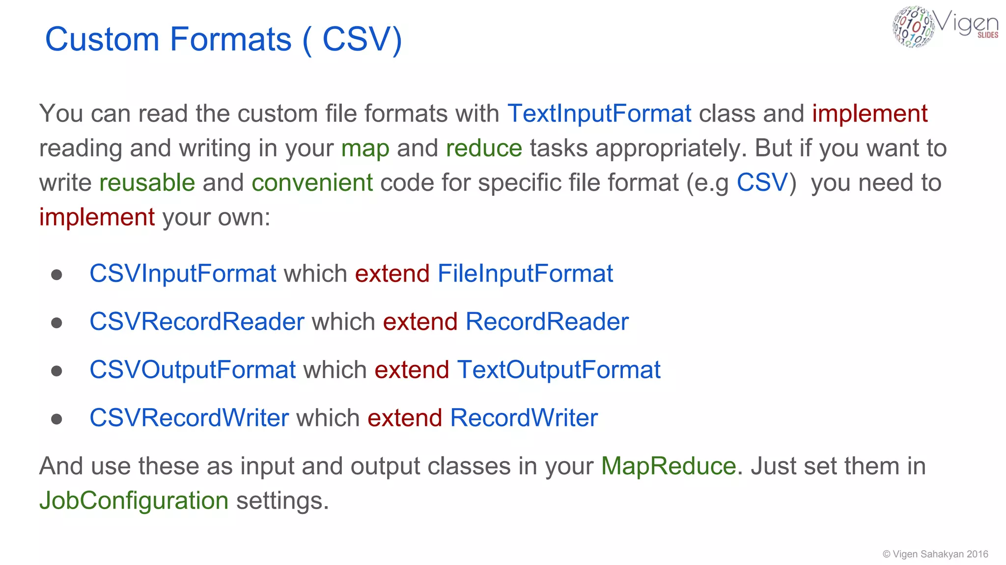 Map Reduce data types and formats | PDF