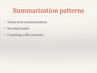 MapReduce Design Patterns | PPT