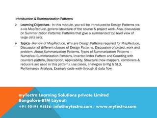The MapReduce Design Patterns Training in Banhgalore | PDF