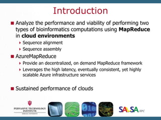 Map Reduce in the Clouds (http://salsahpc.indiana.edu ...