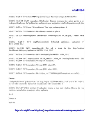 ACADGILD:: HADOOP LESSON | ODT | Programming Languages | Computing
