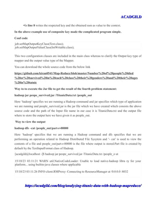 ACADGILD:: HADOOP LESSON | ODT | Programming Languages | Computing