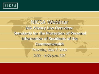 MA Privacy Law | PPT