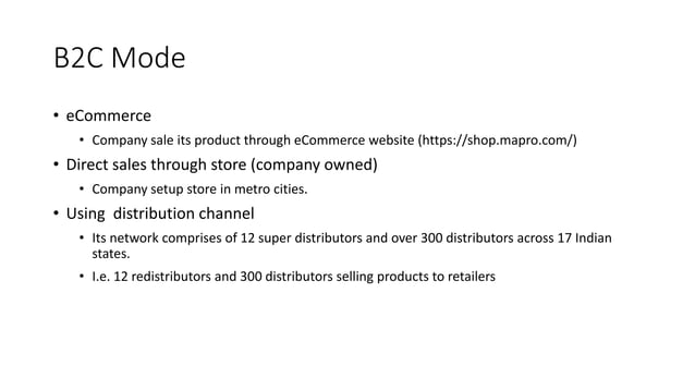Mapro - Vertical Marketing System | PPT