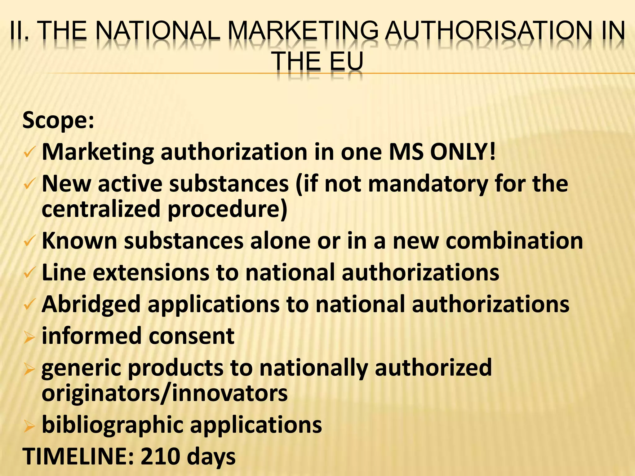 Marketing Authorization Procedure in European Union | PPTX