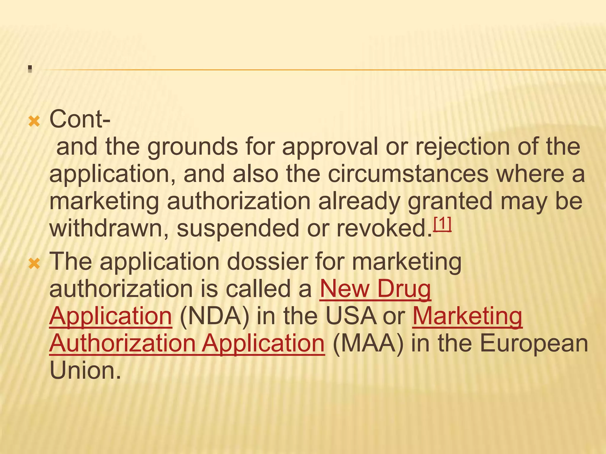 Marketing Authorization Procedure in European Union | PPTX