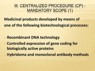Marketing Authorization Procedure in European Union | PPTX