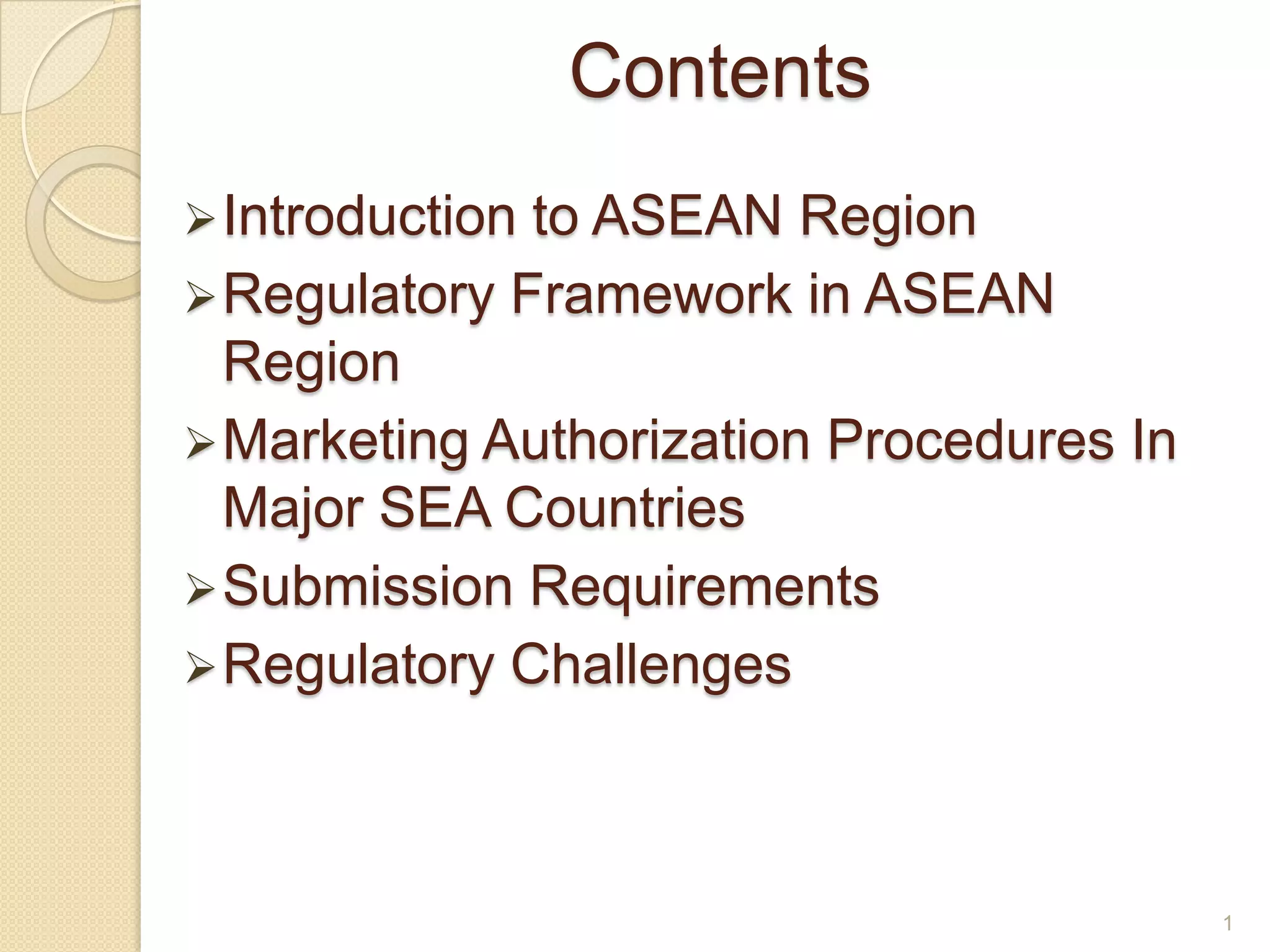 Marketing Authorization procedures & premarket requirements sea countries | PPTX