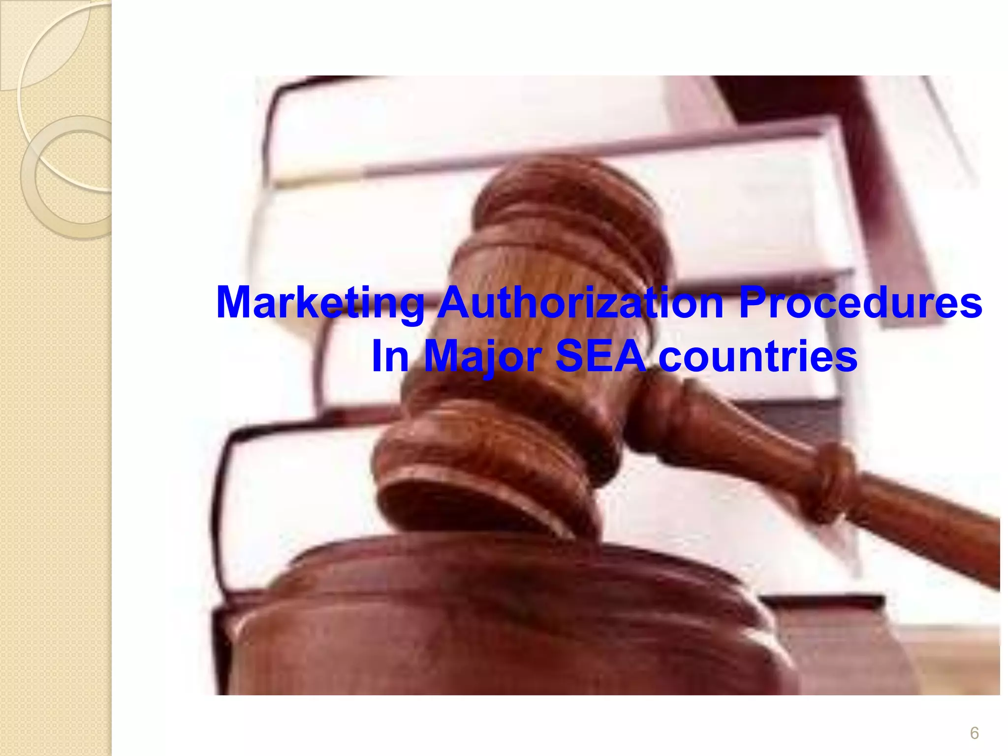 Marketing Authorization procedures & premarket requirements sea ...