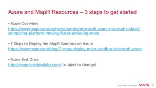 MapR on Azure: Getting Value from Big Data in the Cloud - | PPT