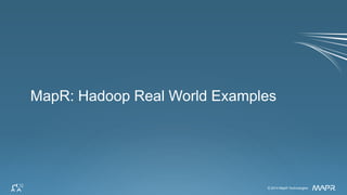 Big Data Hadoop Briefing Hosted by Cisco, WWT and MapR: MapR Overview Presentation | PDF | Cloud ...