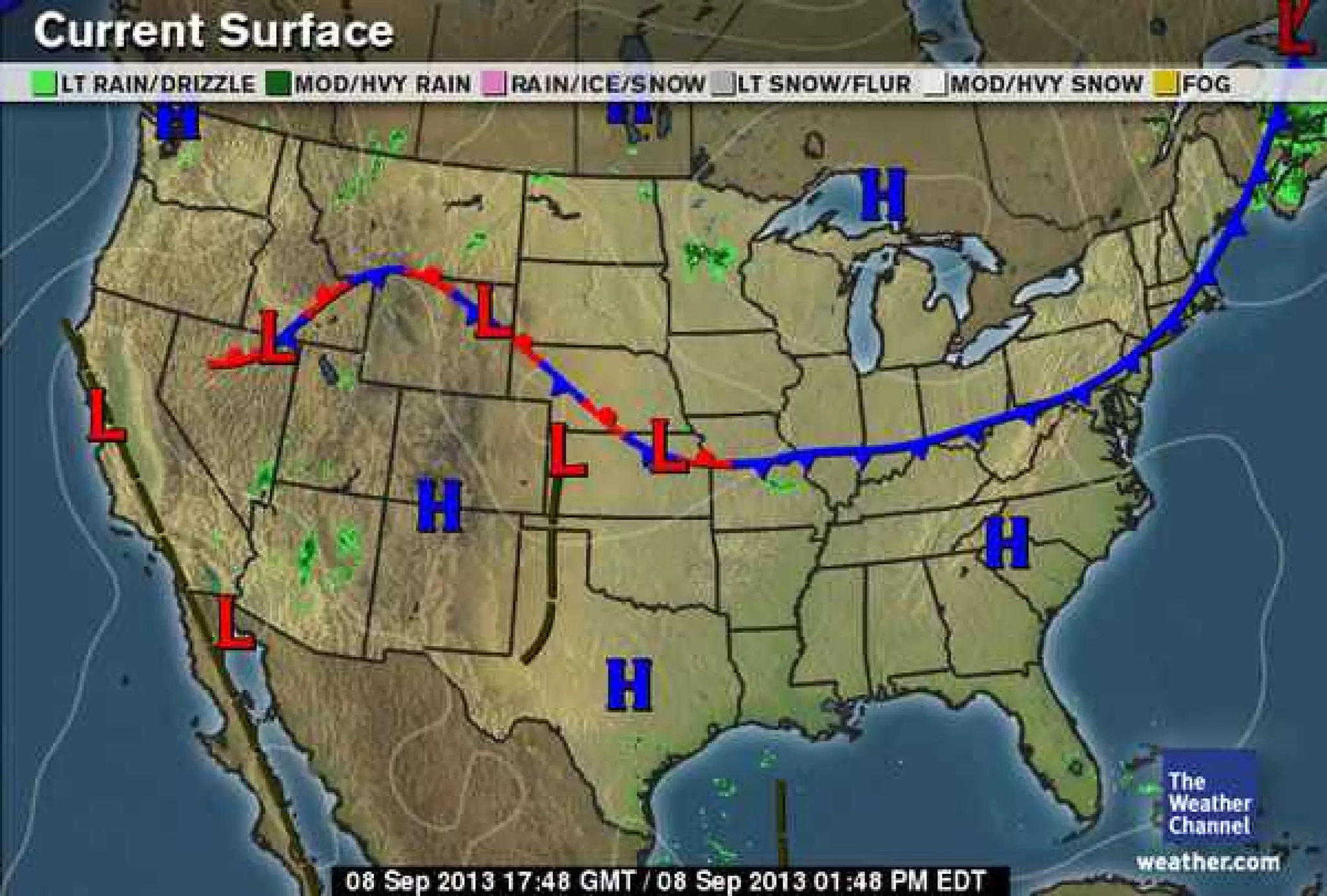 Midlatitude Cyclone Maps Fall 2013 | PPT