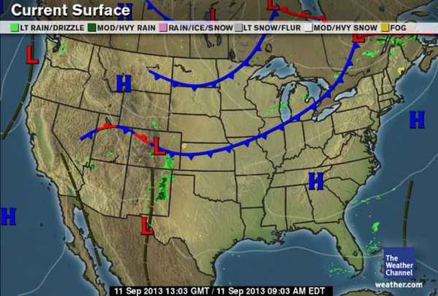 Midlatitude Cyclone Maps Fall 2013 | PPT