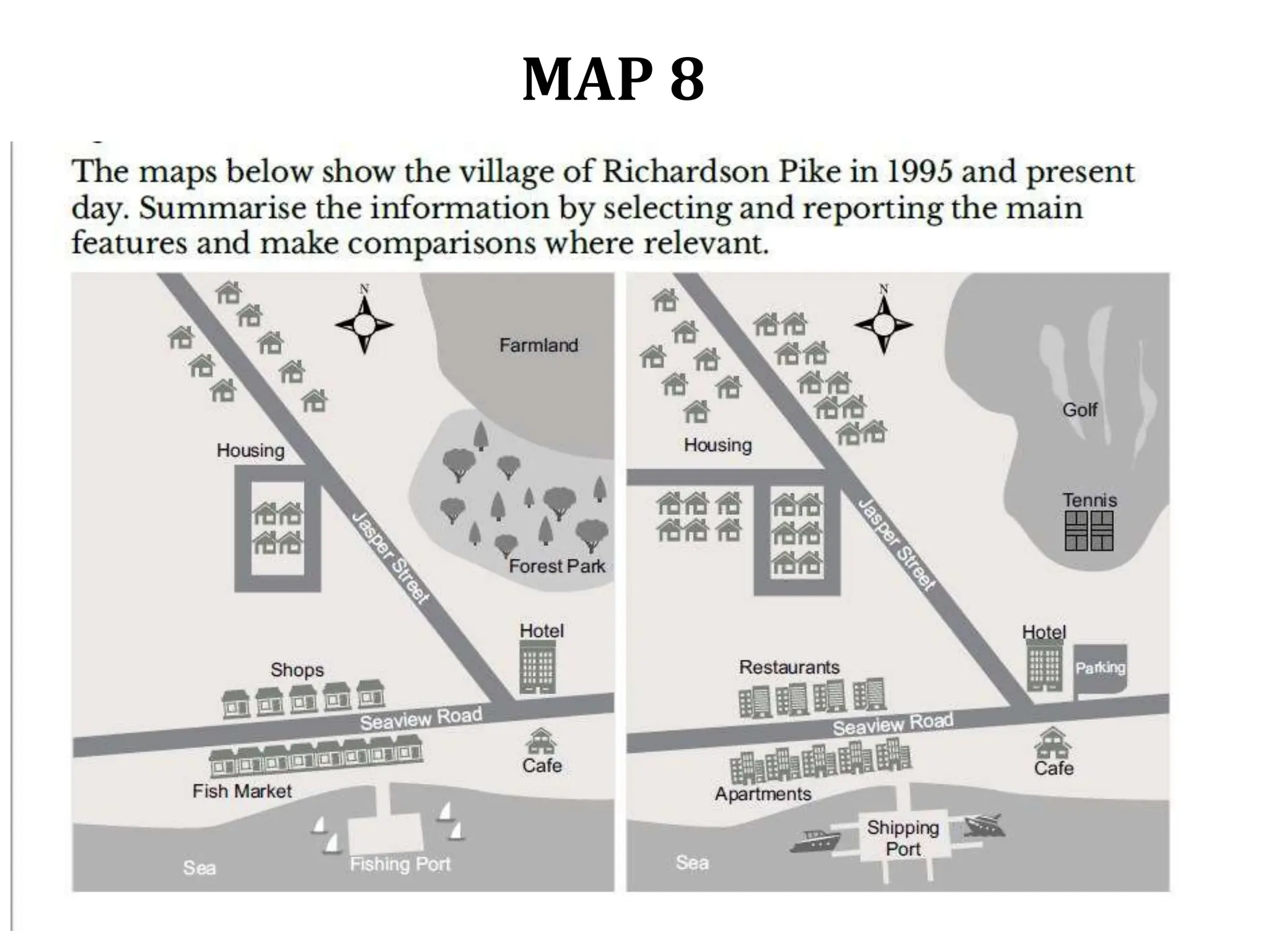 18 map exercise for ielts writing task 1 report | PPTX