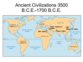 Early Civilizations World Map