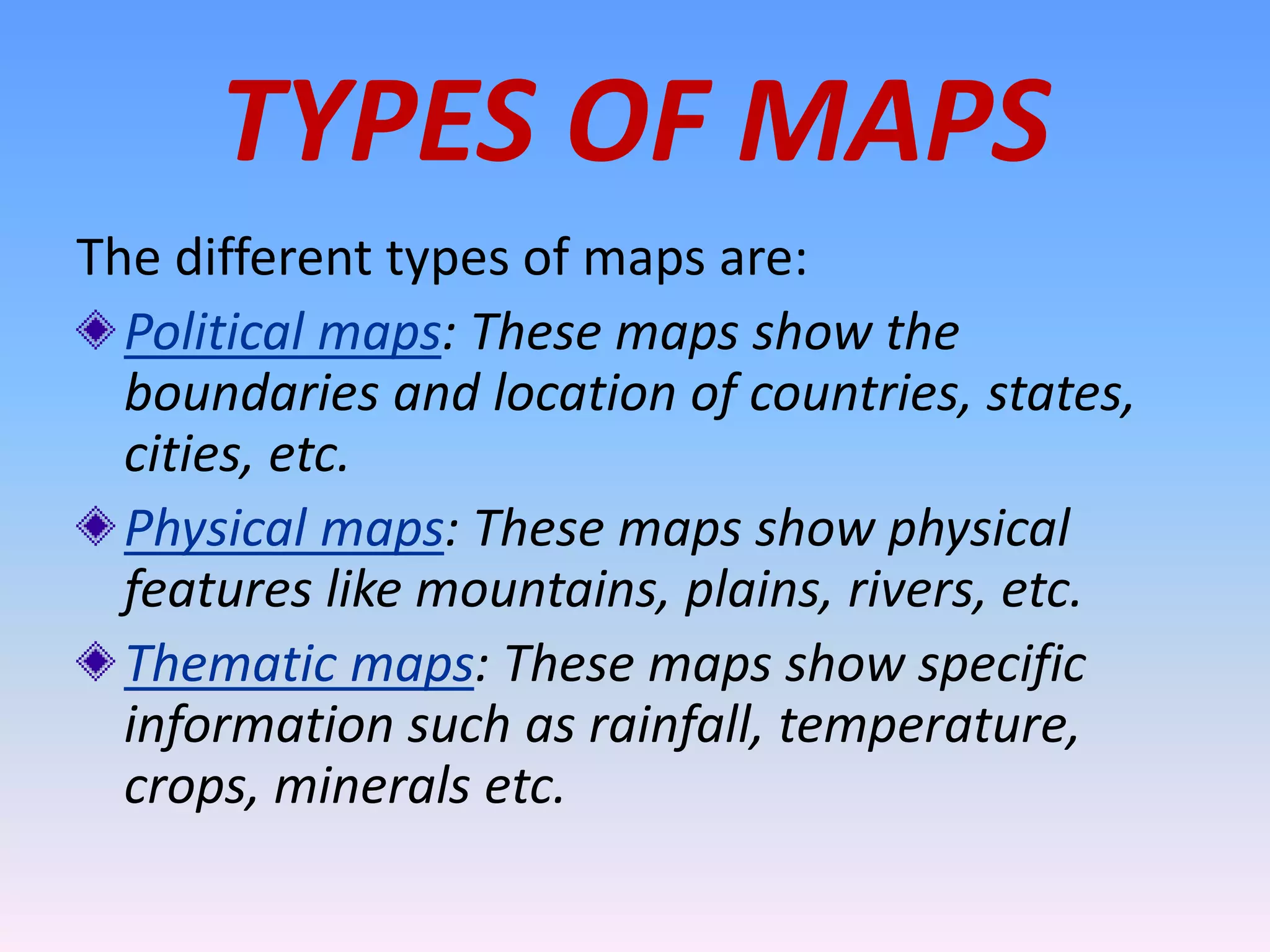 MAPS AND MAP READING - Copy.pptx | Geography | Science
