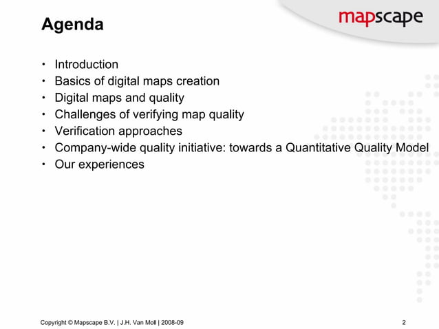 DDMA / Mapscape: Datakwaliteit | PPT