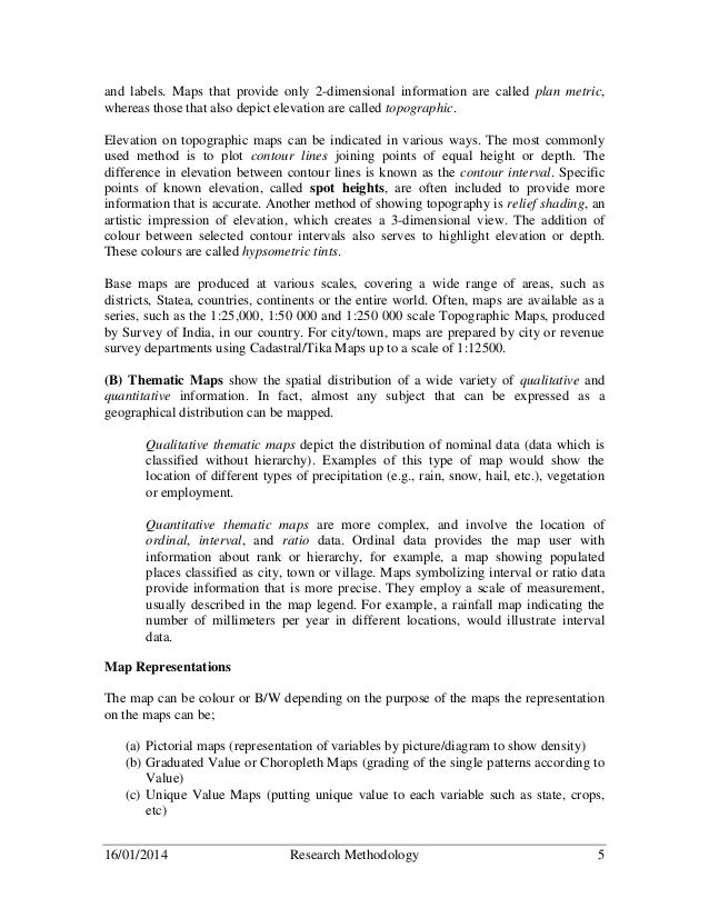 Use of Maps and Charts in Research