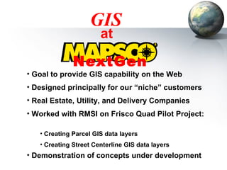 Mapsco NextGen Proposal and GIS/GPS/Cellular Technology Convergence | PPT