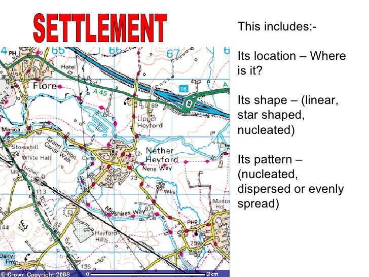 Linear Settlement Map