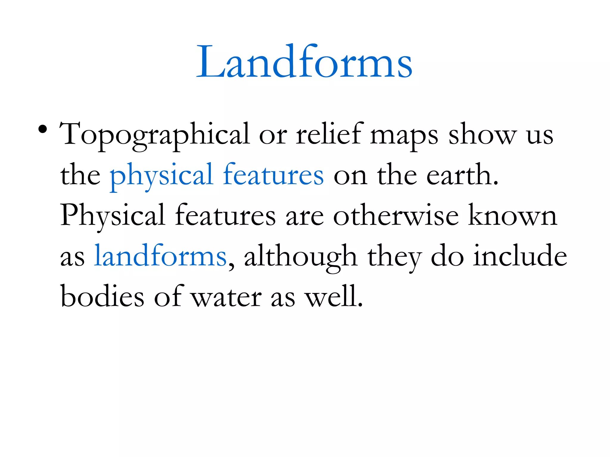 Map skills 3 -Landforms | PPT