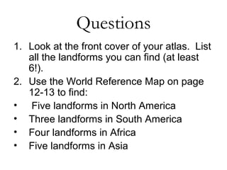 Map skills 3 -Landforms | PPT