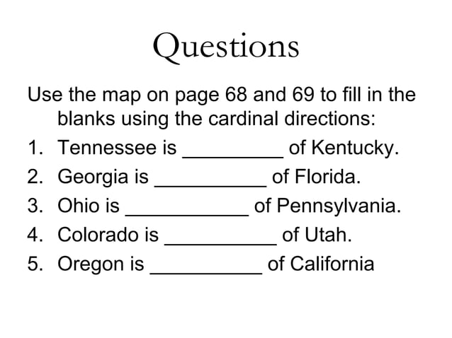 Map skills 4 -relative location | PPT