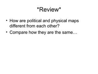 Map skills vocab and pictures | PPT