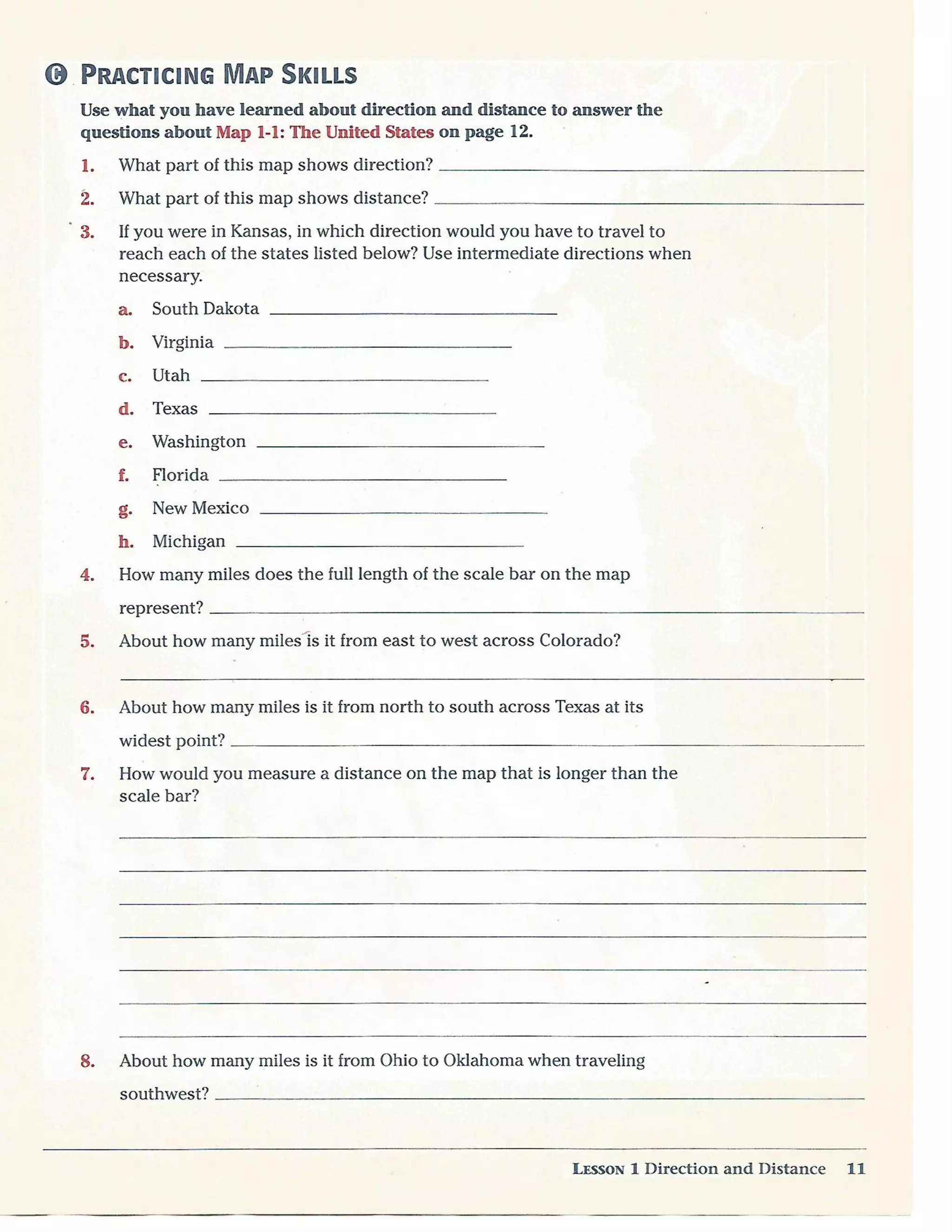 Maps L1 Direction and Distance | PDF